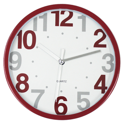 24 Hour Modern Round Wall Clock Home Decoration in Red Color - Buy 24 ...