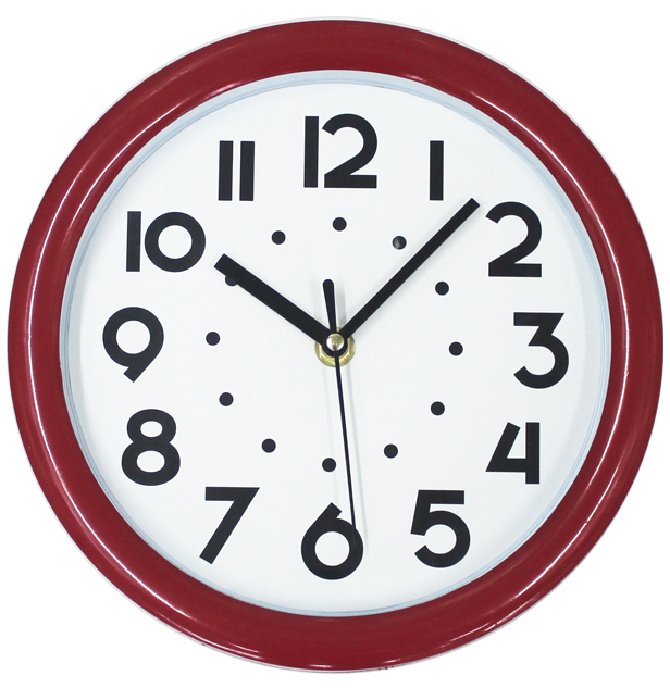 24 Hour Modern Round Wall Clock Home Decoration in Red Color - Buy 24 ...