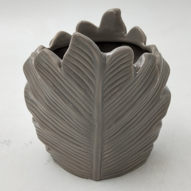 custom plant shape stoneware garden ceramic green flower pot for ...