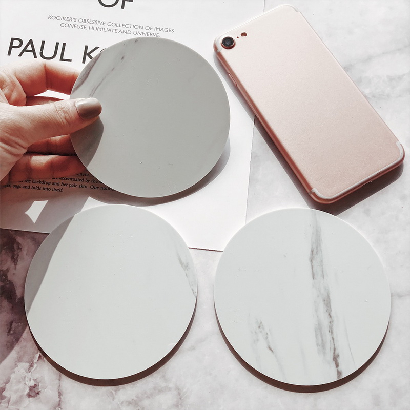 Water Absorbent Round Shape Set of 8 Ceramic Coaster with Cork - Buy ...