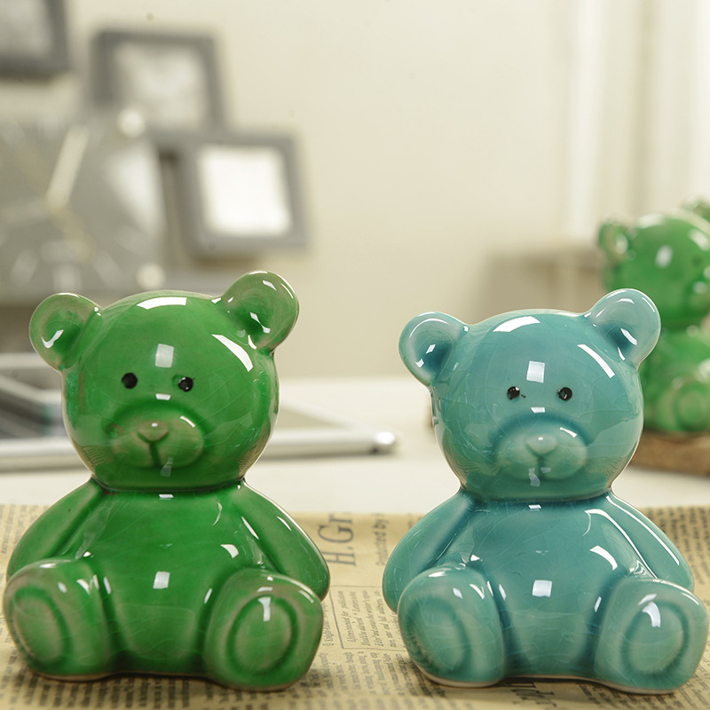 Teddy Bear Coin Bank Ceramic Money Bank - Buy diy coin bank, modern ...